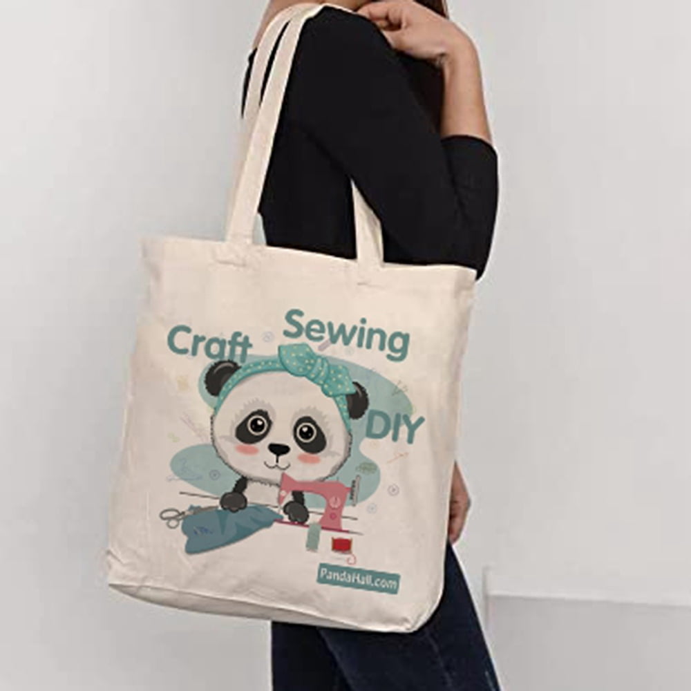 1pc Canvas Tote Bags Reusable Polycotton Canvas Bags for Shopping ...