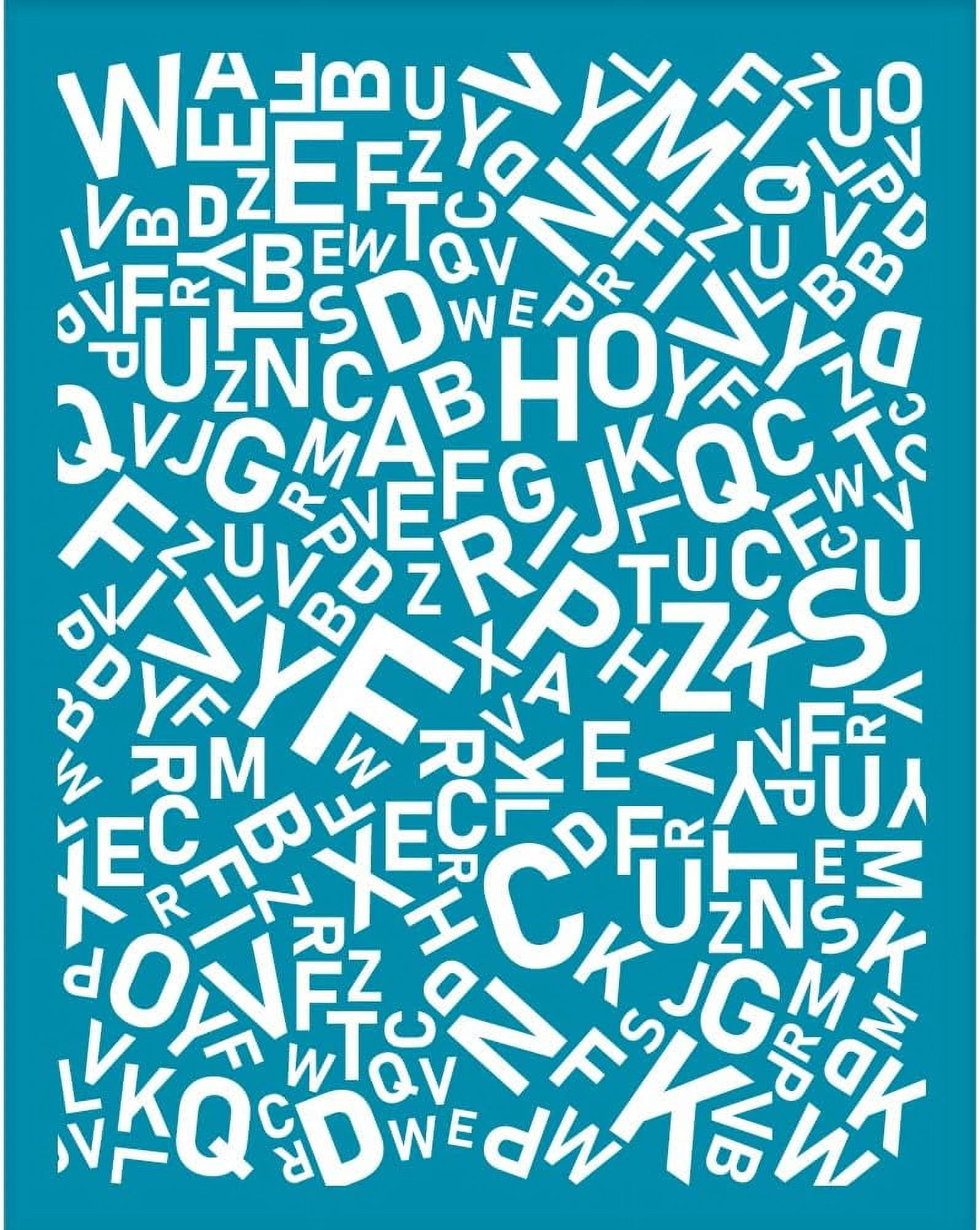 1pc Capital Letter Clay Stencils Alphabet Non-Adhesive Silk Screen ...