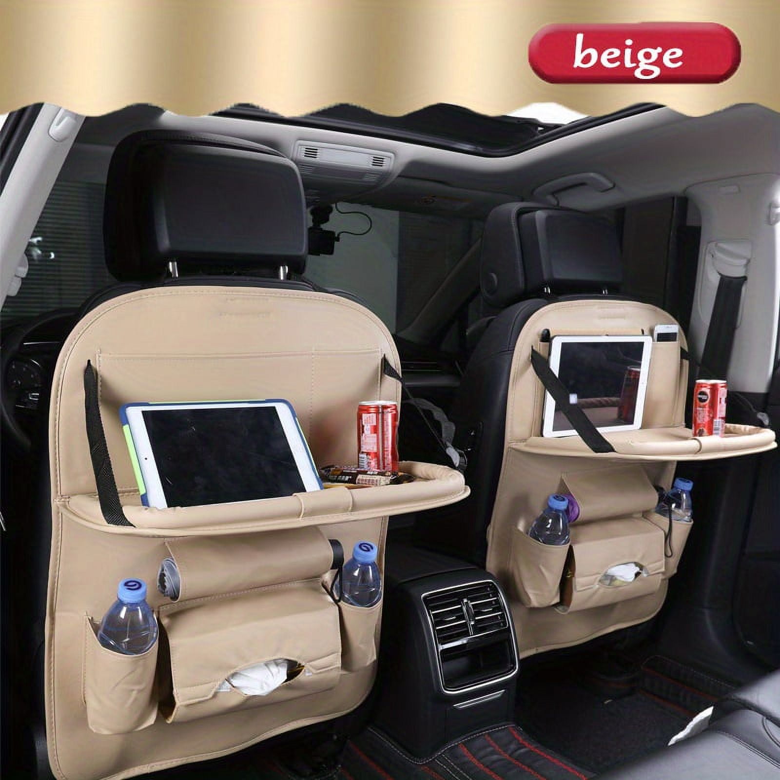 1pc Car Back Seat Organizers, Storage Pockets Kick Mats Car Back Seat ...