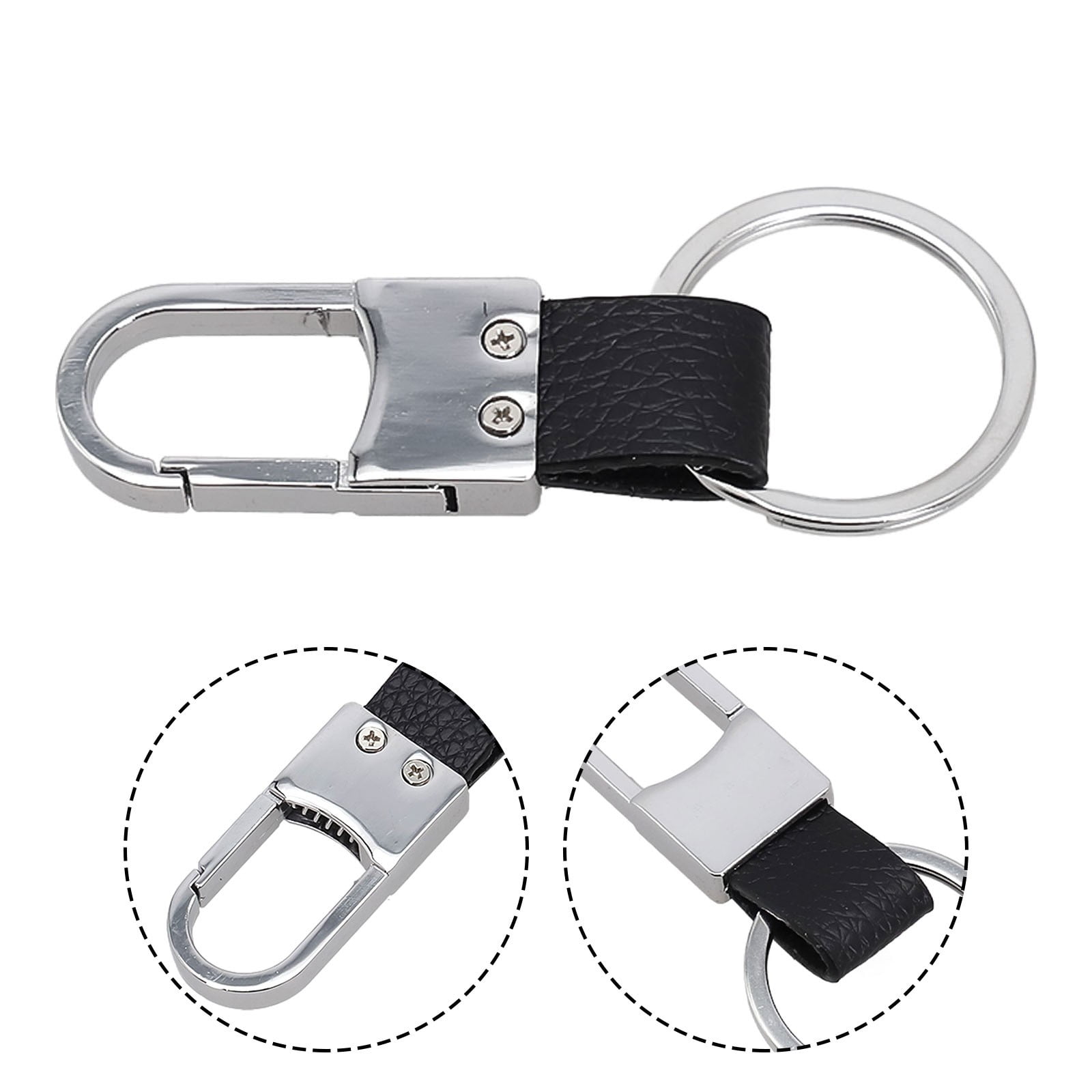 1pc Car Key Chain Metal Men Lightweight Car Ring Cover Chain Key Holder ...