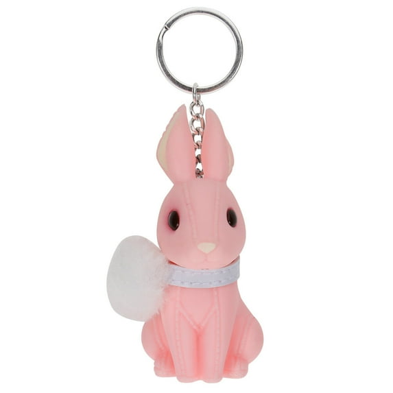 Worgeous Pink Bunny Key Chain with Vinyl and Metal Material Perfect for ...