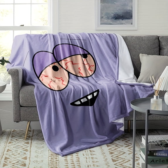 1pc Cartoon Emoticon Theme Blanket Flannel, Suitable for Sofa, Bed ...