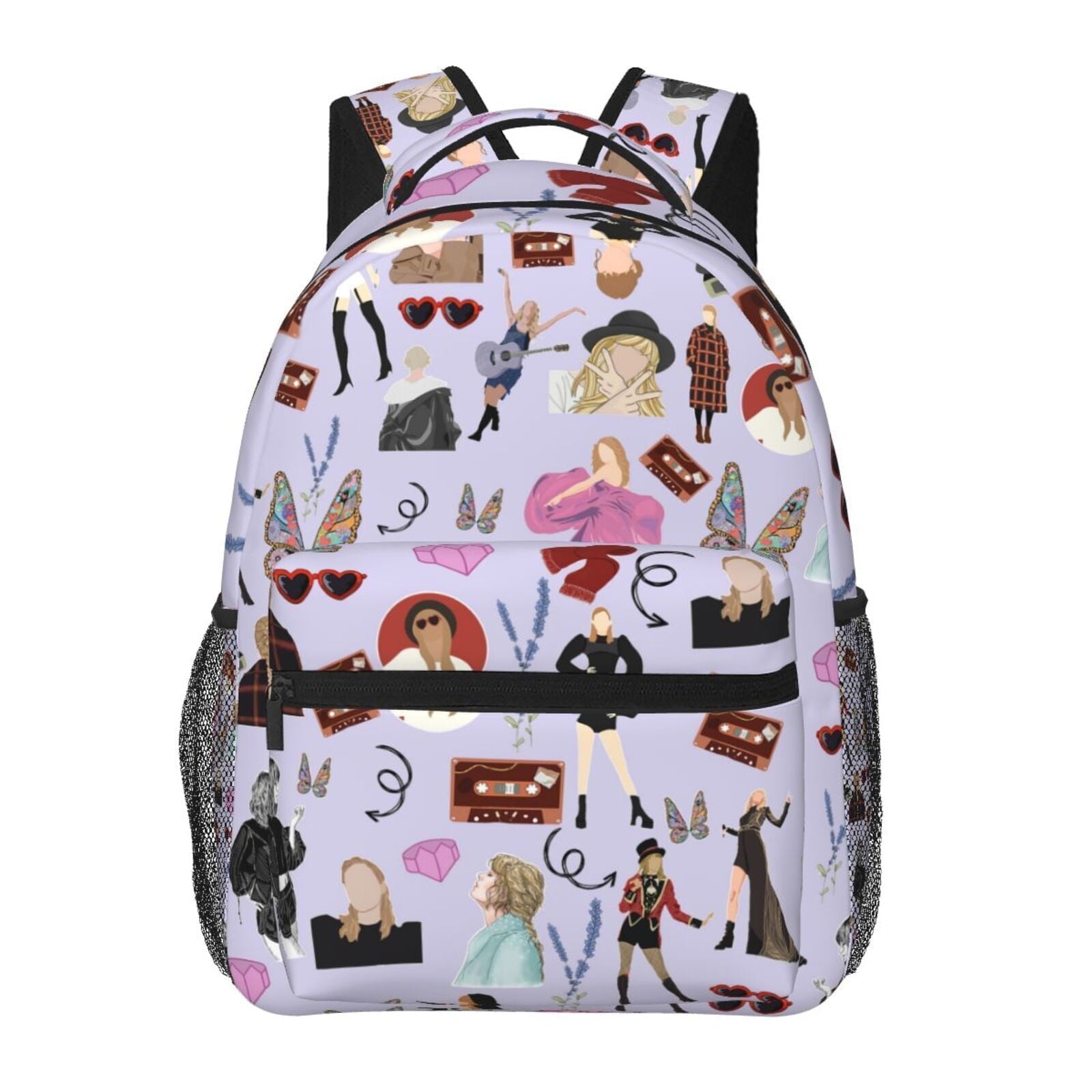 1pc Cartoon Style Print Daily Backpack Large Capacity Laptop Backpack Travel Casual Daypack for ...
