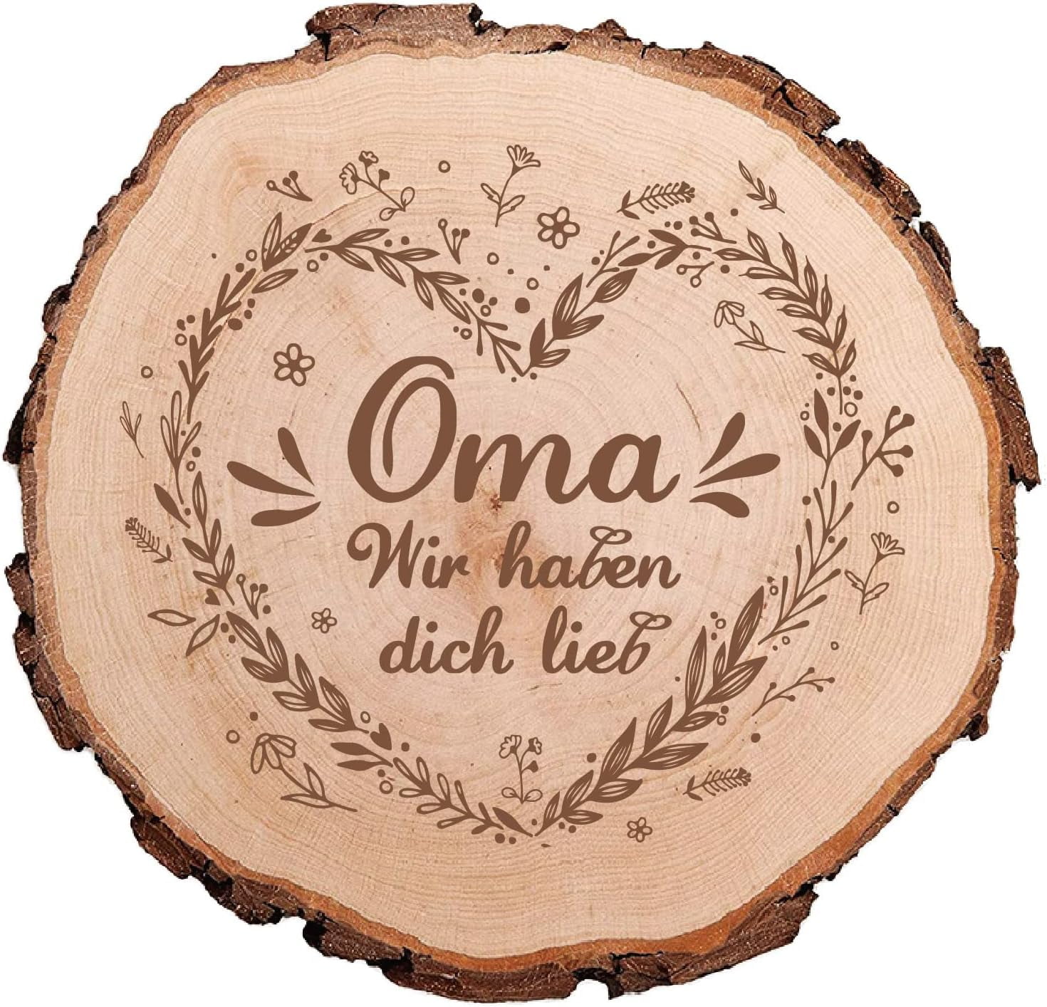 1pc Carved Wood Round Sheets for Home Display Decoration Heart Pattern ...