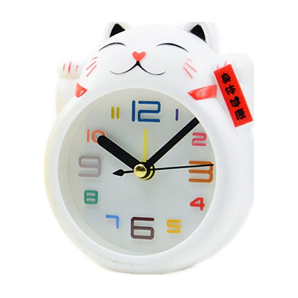 1pc Cat Alarm Clock Desk Clock Creative Cartoon Cat Shape Design Alarm ...