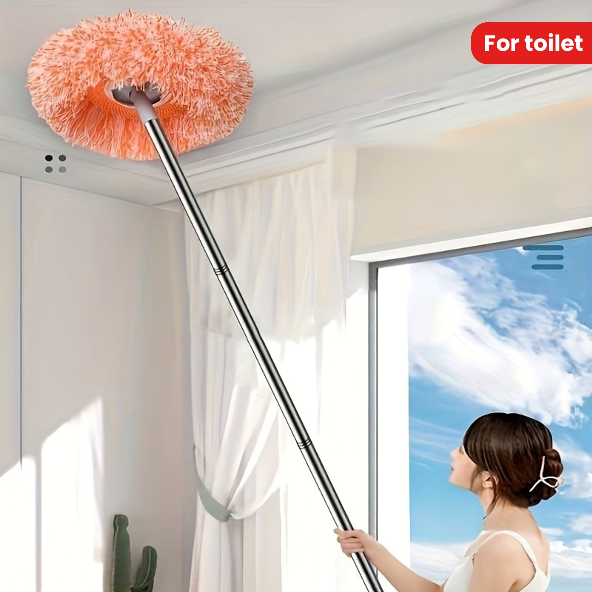 1pc, Ceiling Mop, Dust Removal Mop, Flexible Rotating Floor Mop, Wall ...