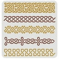 1pc Celtic Knotwork Border Stencil 30x30cm Reusable Floral Pattern Drawing Stencil Plastic PET 5 ...