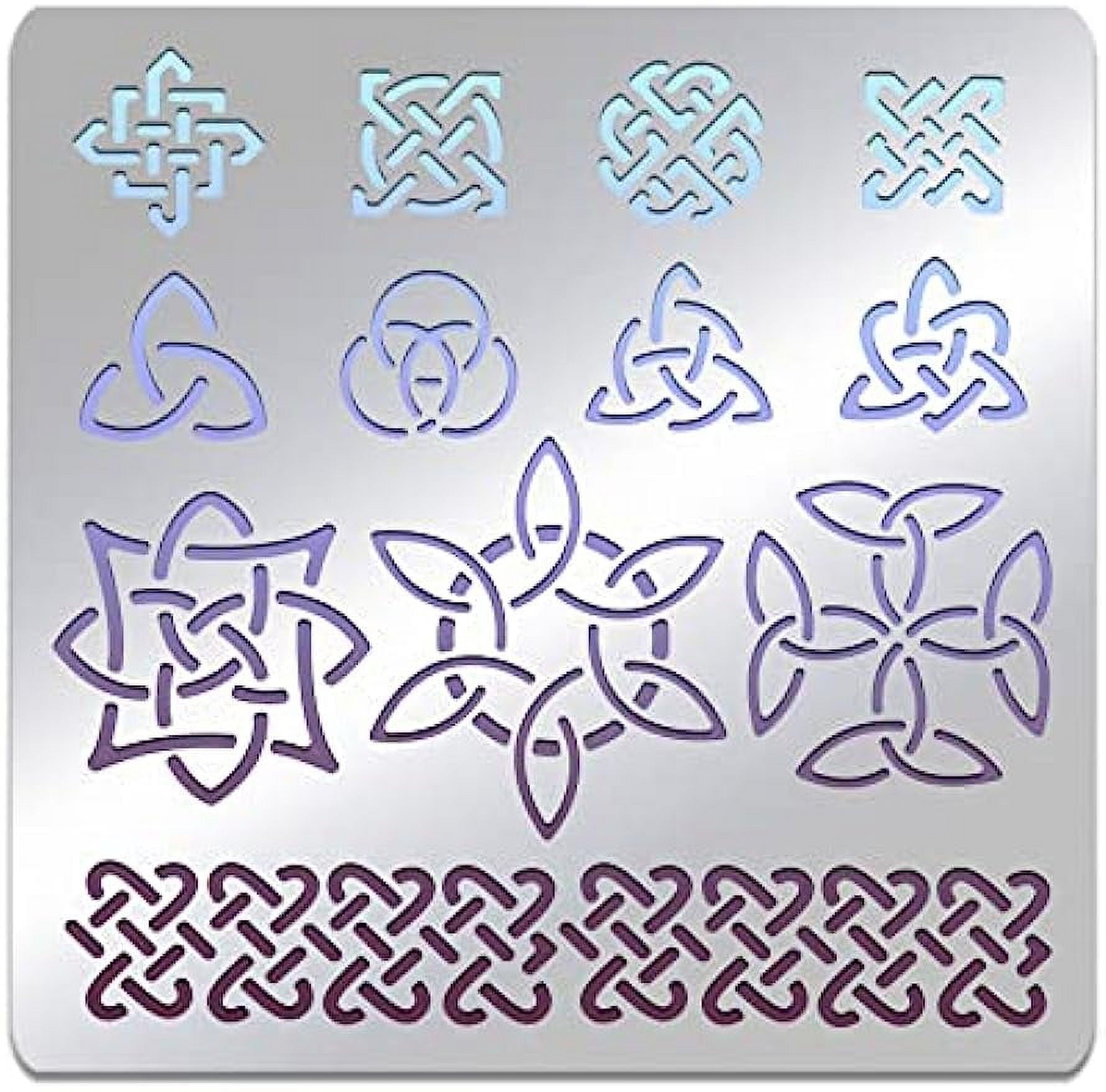 1pc Celtic Metal Stencil Templates Celtic Knot Pyrography Stencils for ...