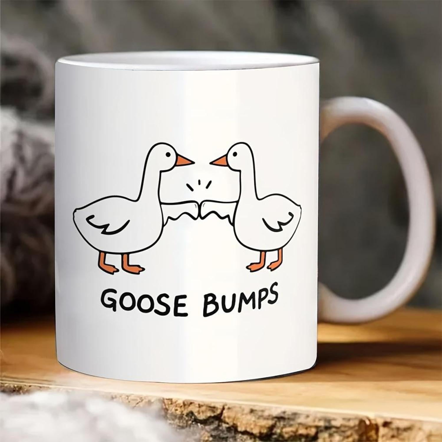 1pc Ceramic Goose Mug 1pc Double Sided Goose Bumps Ceramic Coffee Mug ...