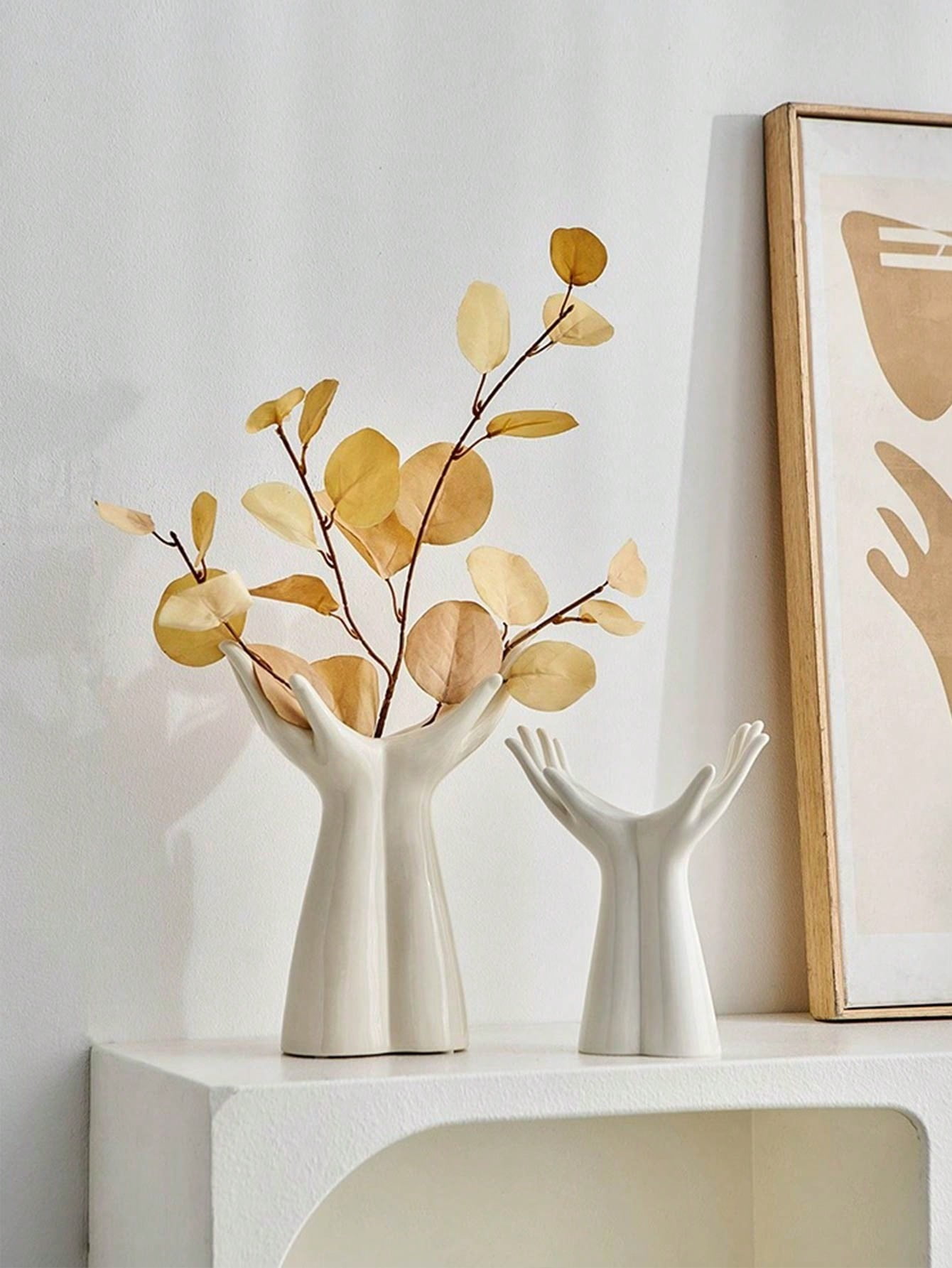 1pc Ceramic Hand Vase, Arm Bud Flower Vase Cute Unique Boho Minimalism ...