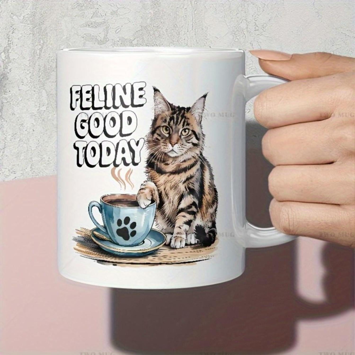 1pc Ceramic Mug Today Good Mood 11oz Ceramic Coffee Mug Funny Design ...