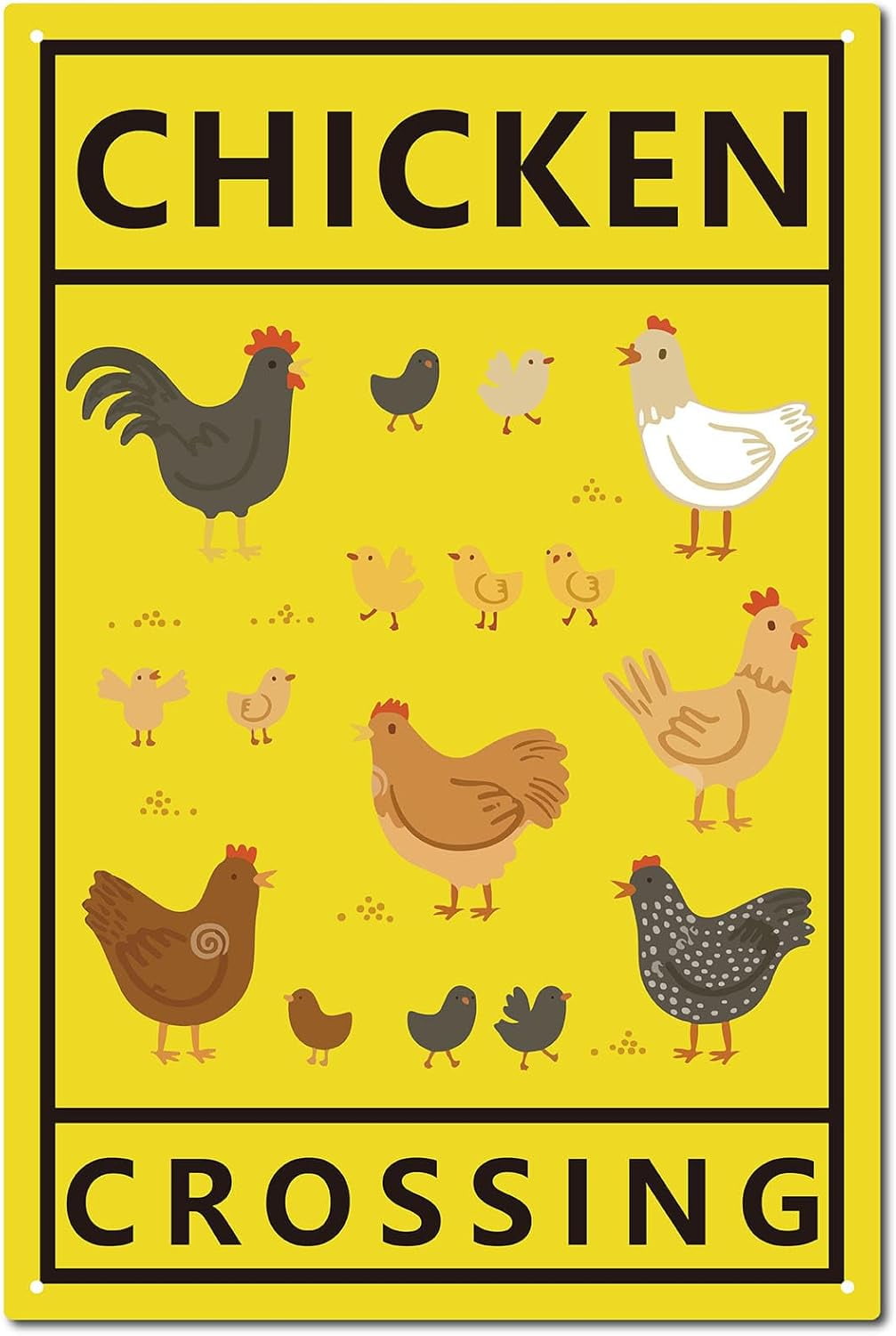 1pc Chick Tin Sign Vintage Metal Sign Poster Retro Painting Plaque Iron ...