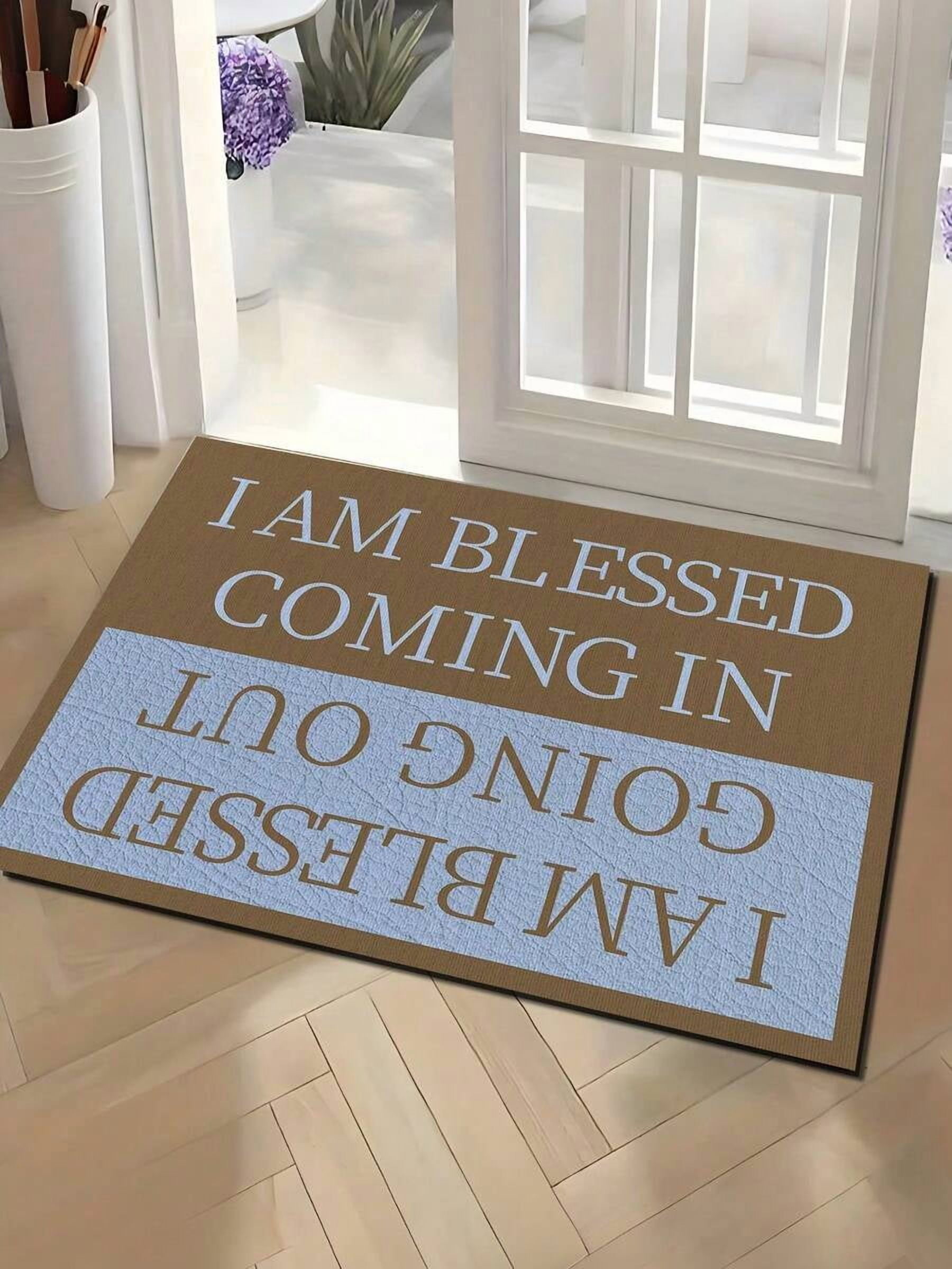 1pc Chocolate Color Letter Print Doormat, Non-Slip Anti-Fouling ...