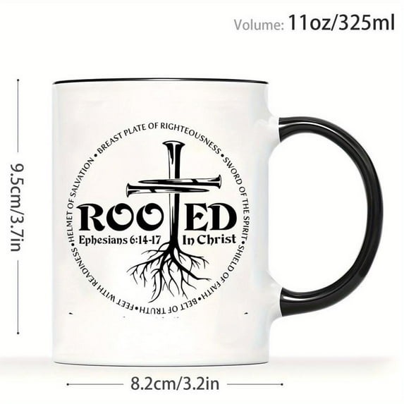 1pc Christian Faith Inspired Coffee Mug with Ephesians 6 14 20 Bible ...