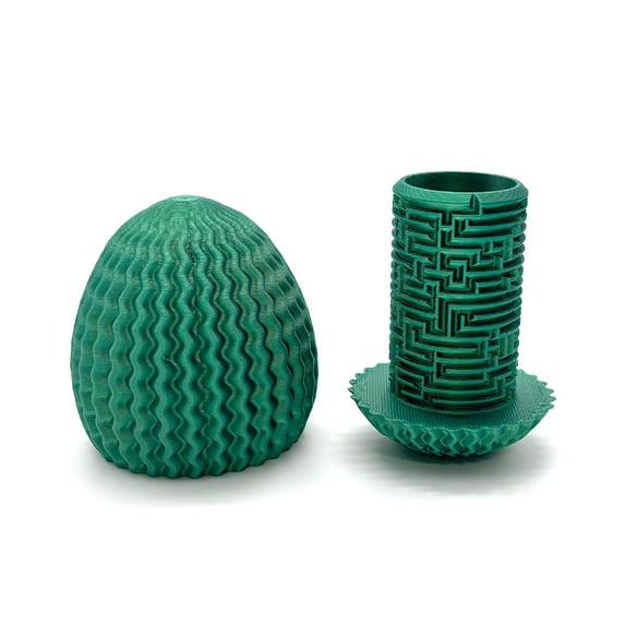 1pc Christmas Green Size: 6*6*8cm 3D Printed Maze Leaf Egg Maze Egg ...