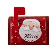 ALEF Christmas/Holiday Letters to Santa Decorative Tin Mailbox (White ...