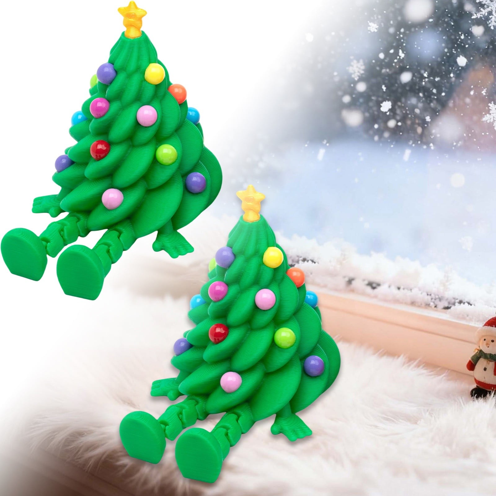 1pc Christmas Ornament Movable Miniature Christmas Tree Shaped Hanging ...