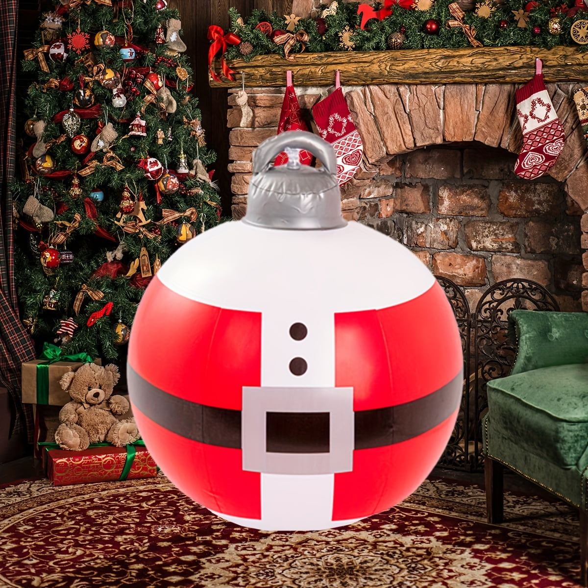 1pc Christmas Snowflake Inflatable Ball - Mixed Color, Round Shape ...