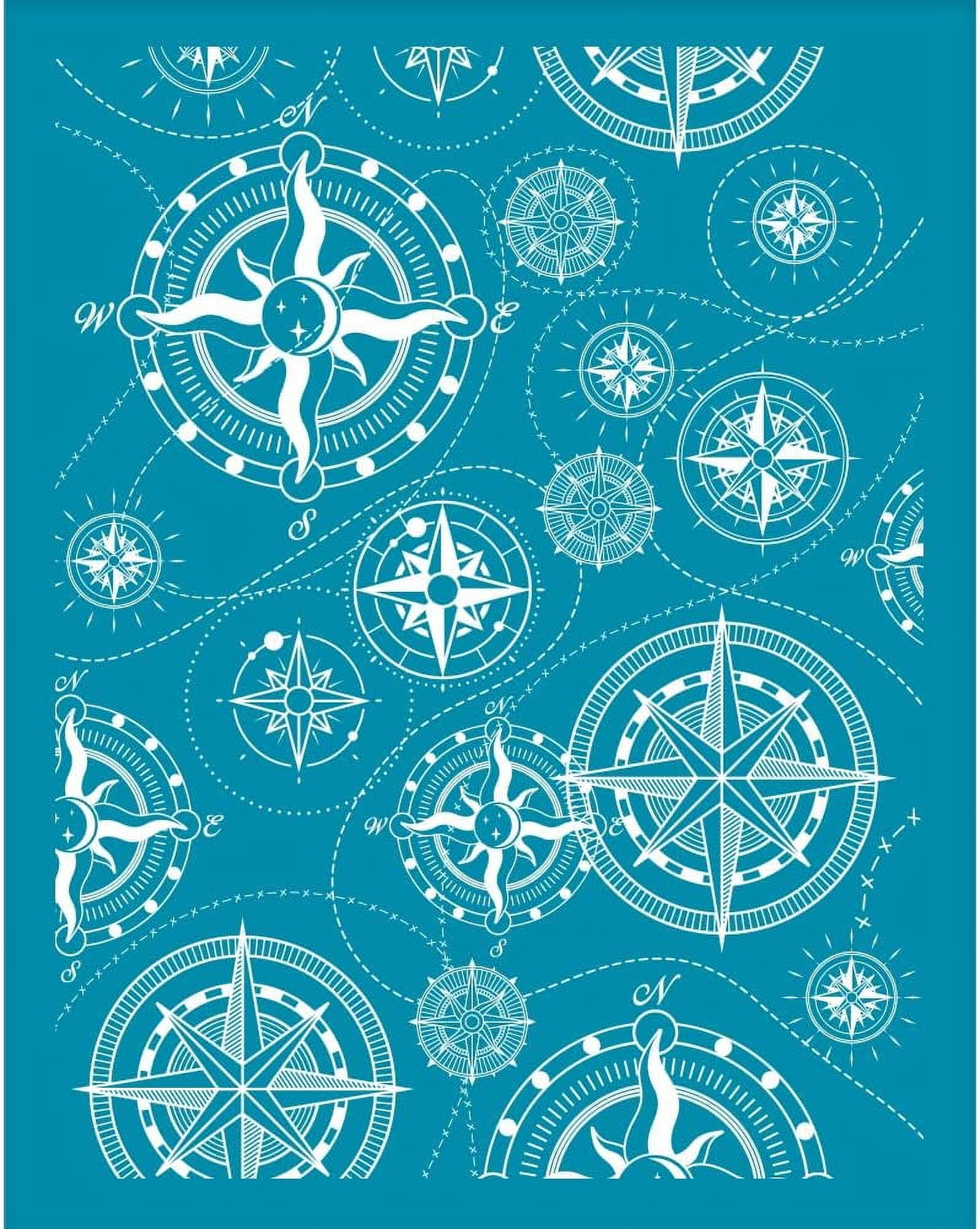 1pc Clay Stencil Compass Pattern Silk Screen for Polymer Clay Rose ...