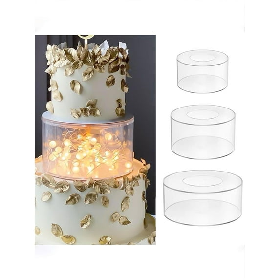 1pc Clear Acrylic Cake Separator With Fillable Compartment For Party ...