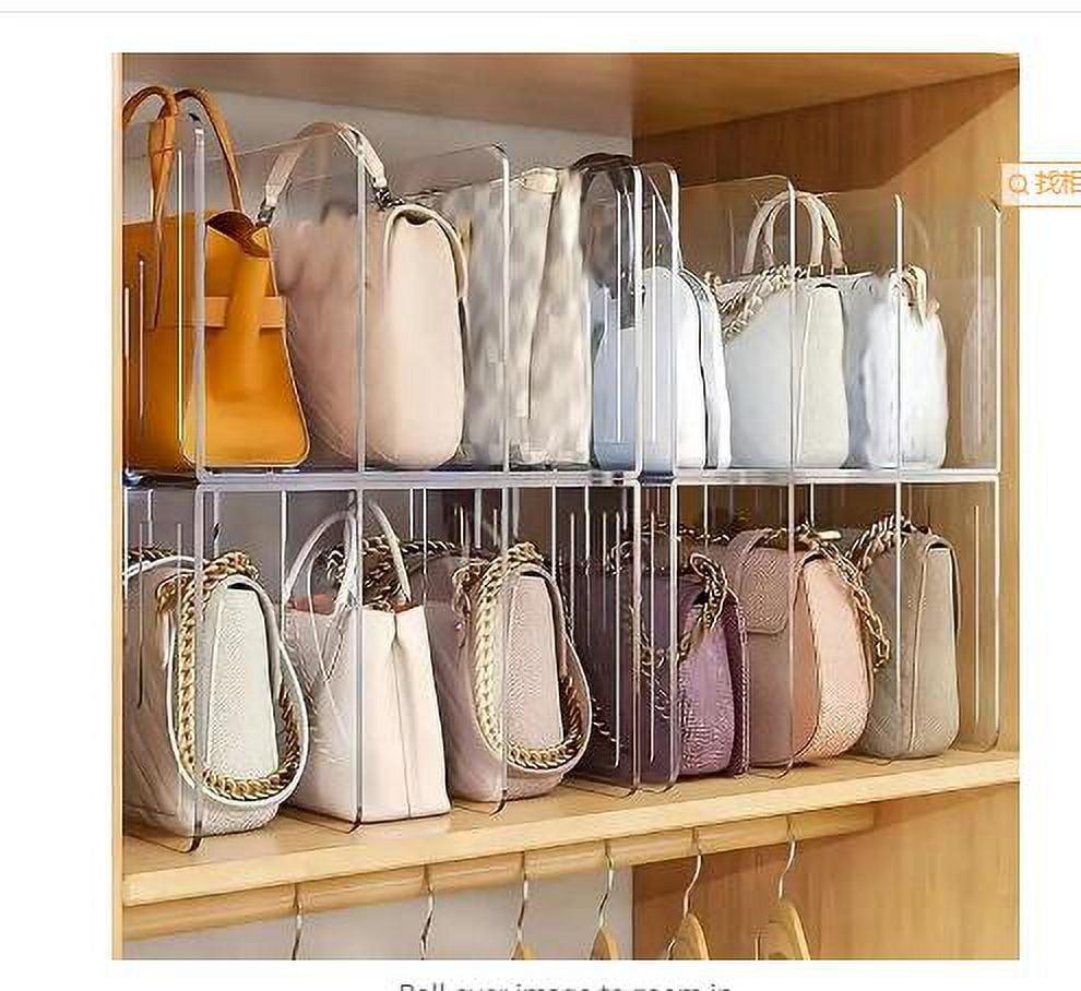 1pc Clear Closet Bag Storage Dividers Rack Detachable Cupboard Shelf ...