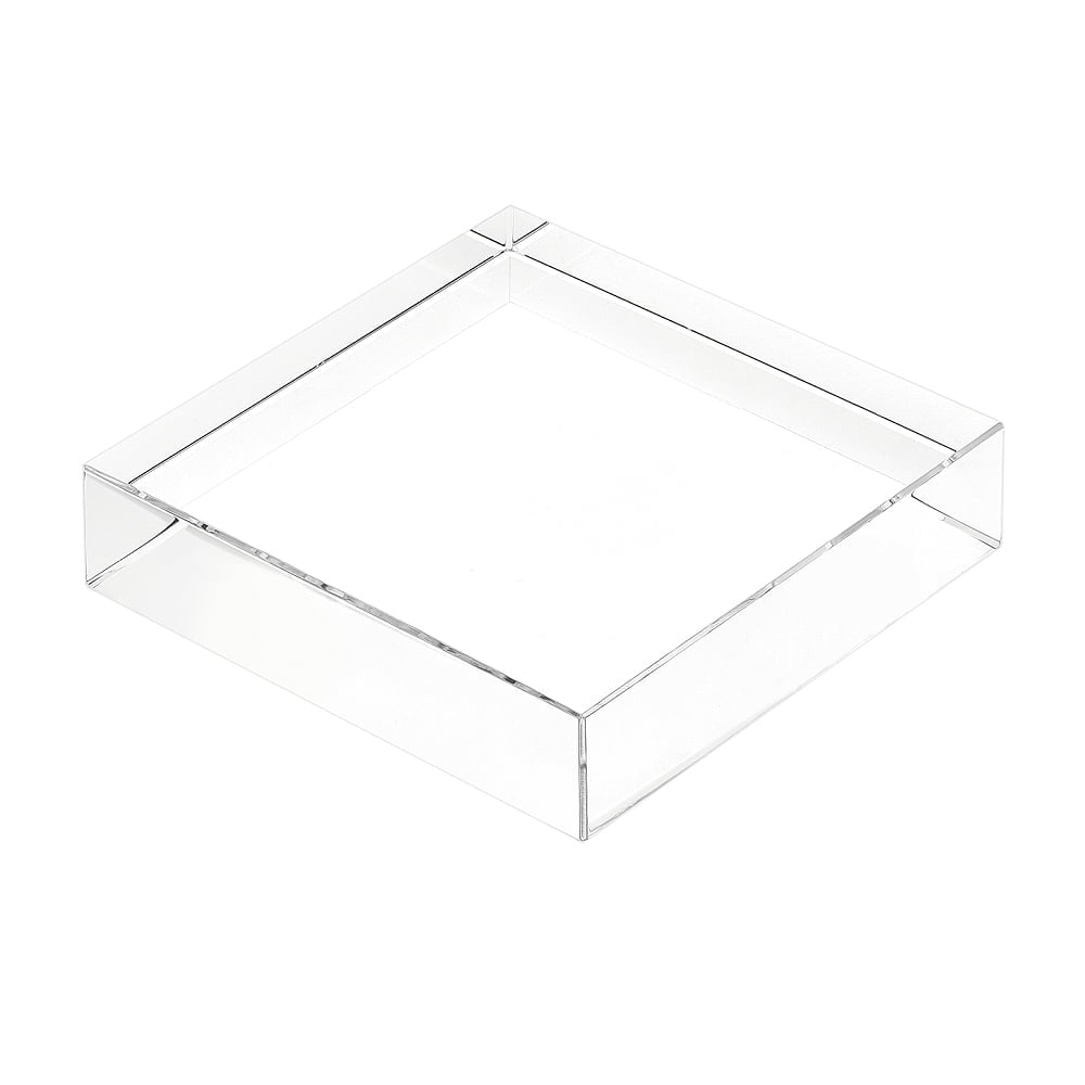 1pc Clear Polished Acrylic Square Display Block 10 x 10 x 2.5cm Square ...