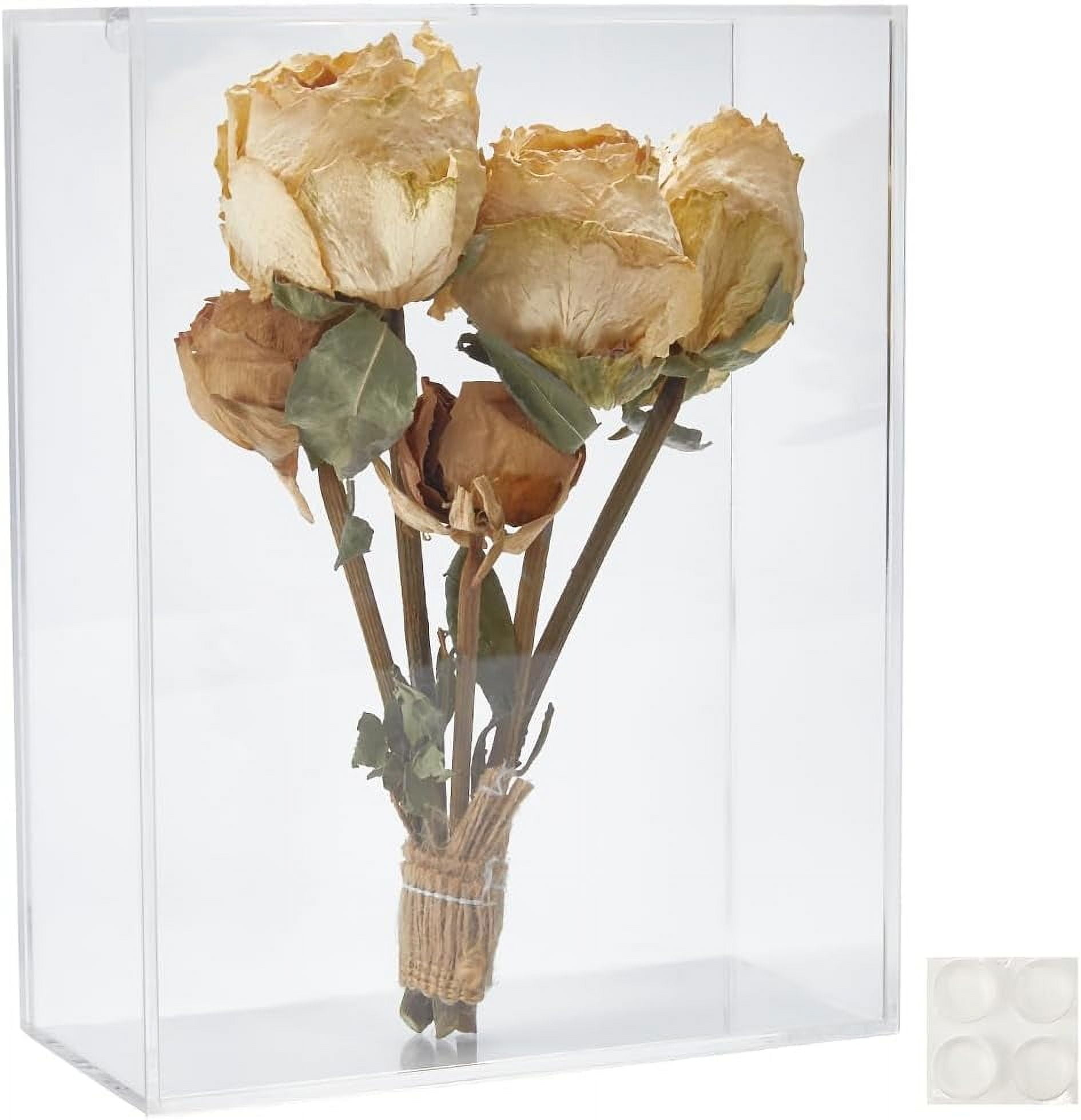 1pc Clear Shadow Box Frame Acrylic Tabletop Display Cases Dried Flower ...