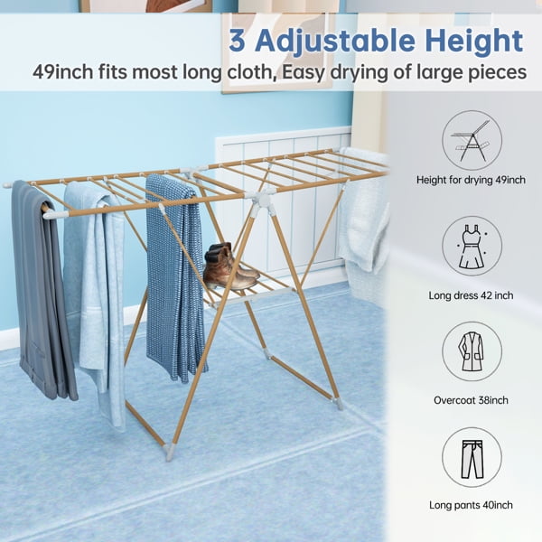 1pc, Clothes Drying Rack Foldable, Foldable Laundry Drying Rack, Free ...