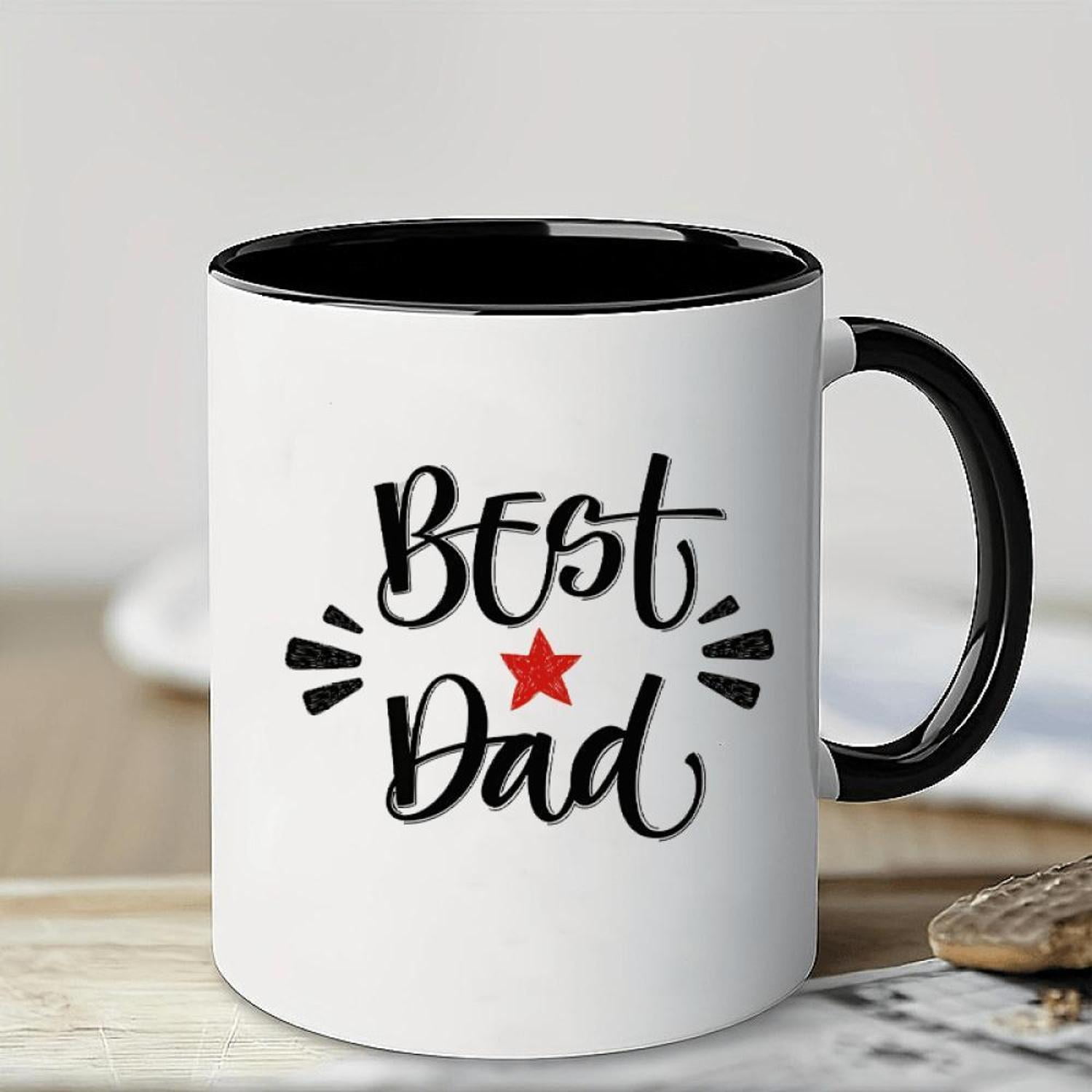 1pc Coffee Mug Dad BEST DAD Best Dad Mug Ever 11oz Ceramic Cup Novelty ...