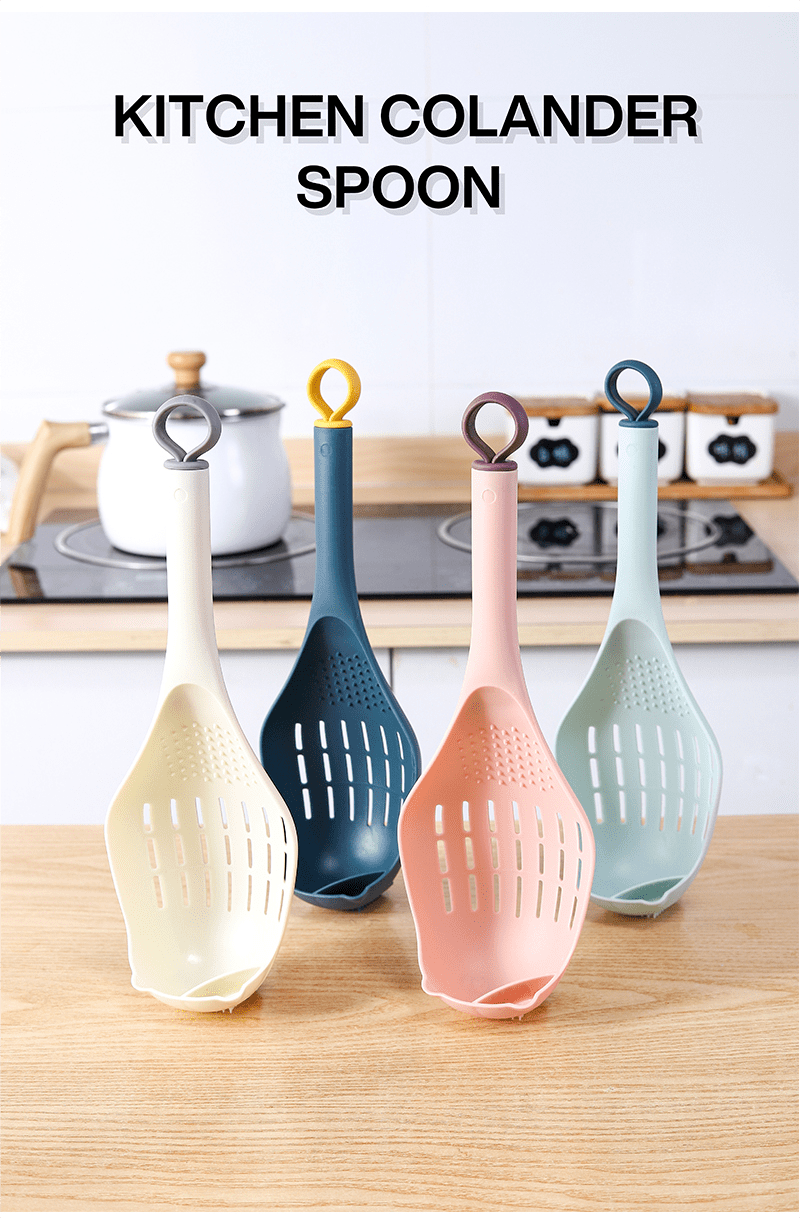 1pc Colander Spoon - Scoop Colander, Plastic Large Soup Strainer Spoon ...