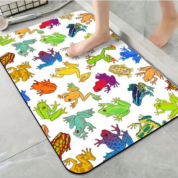1pc Colorful Frog Bathroom Rug Bathroom Decor and Accessories- Durable ...