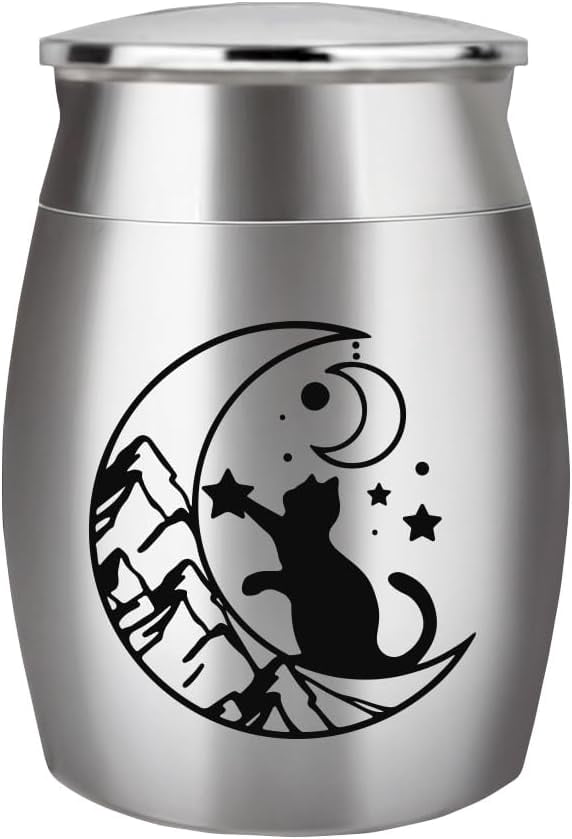 1pc Column Mini Stainless Steel Urn for Human Pet Ashes Small Cremation ...