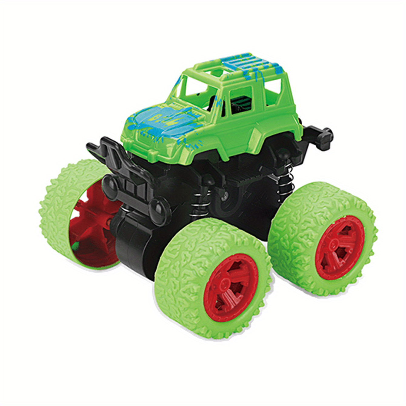 1pc Cool Inertial Four-wheel Drive Stunt Car Graffiti Off-road Vehicle ...