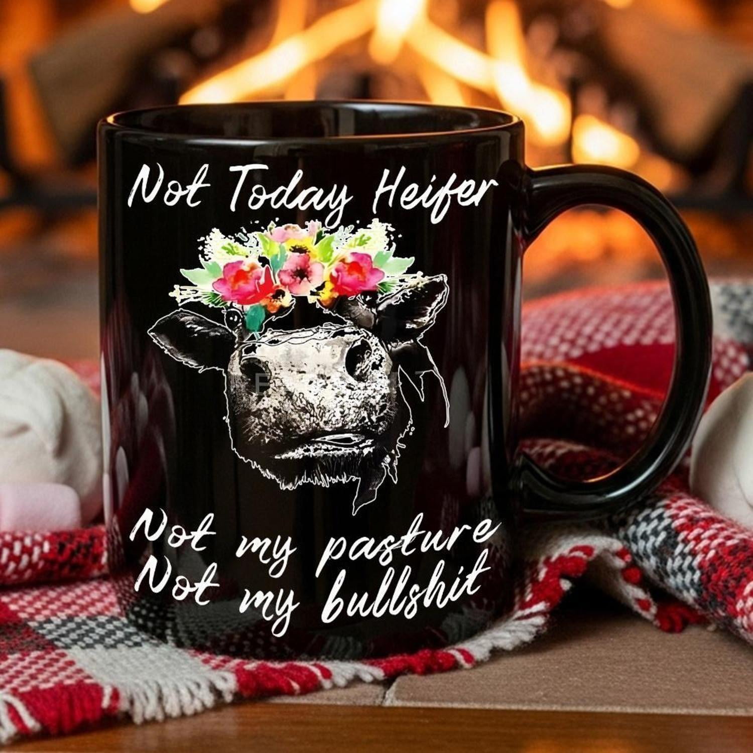 1pc Cow Pattern Ceramic Coffee Mug 11oz Cow Themed Tea Cup with Cow ...