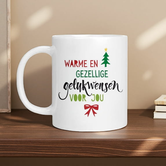 1pc Cozy Christmas Ceramic Coffee & Tea Mug, "Giving You Warmth" Warm ...