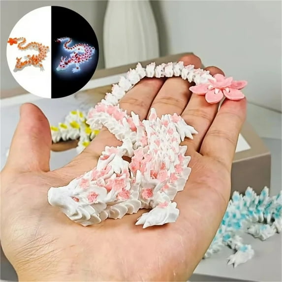 1pc Creative 3D Printed Chinese Sakura Dragon One-Piece Movable Joints ...