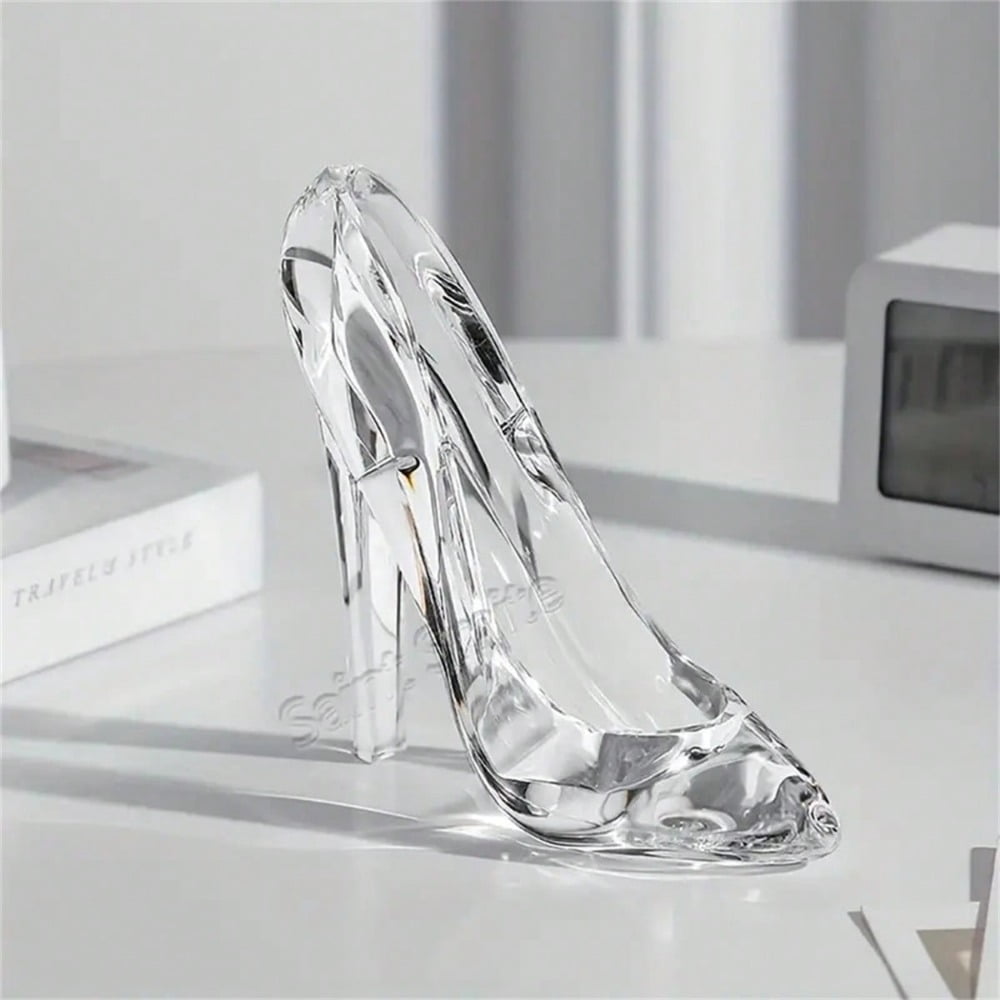 1pc Crystal Shoe Ornament, Acrylic Statue Art Craft For Home Decor ...