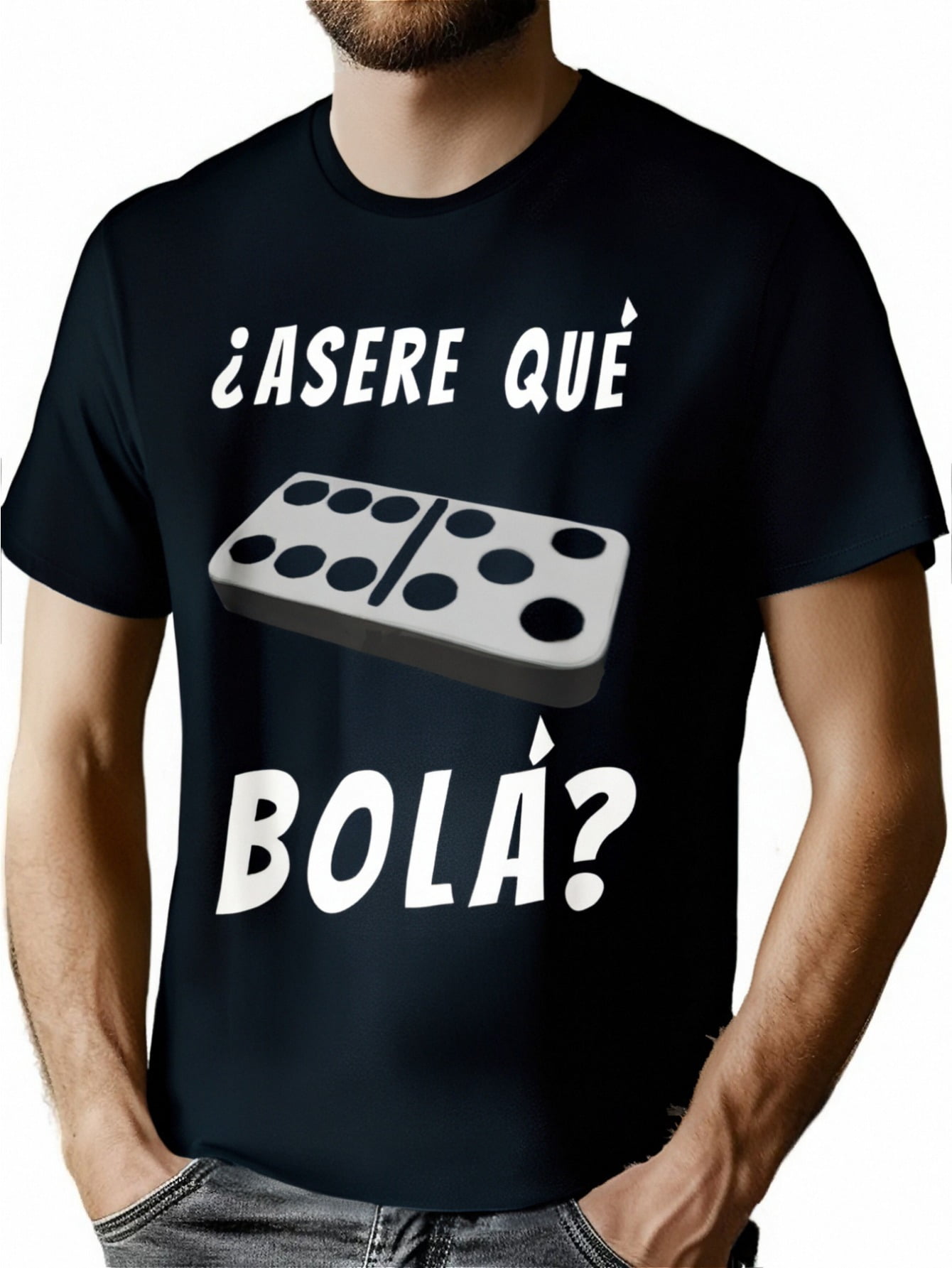 1pc Cuban Phrase Funny T-Shirt - 100% Cotton Knit Fabric, Short Sleeve ...