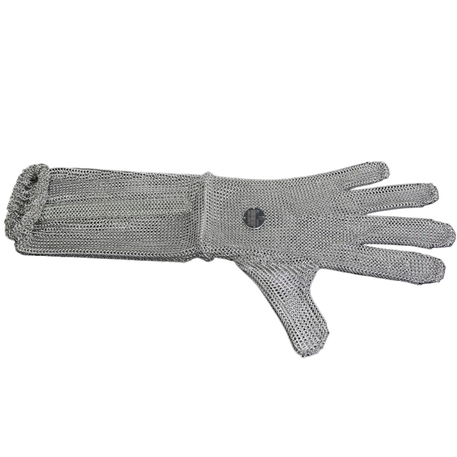 1pc Cut-resistant Gloves, Spring-loaded, 316L Stainless Steel, Extended ...