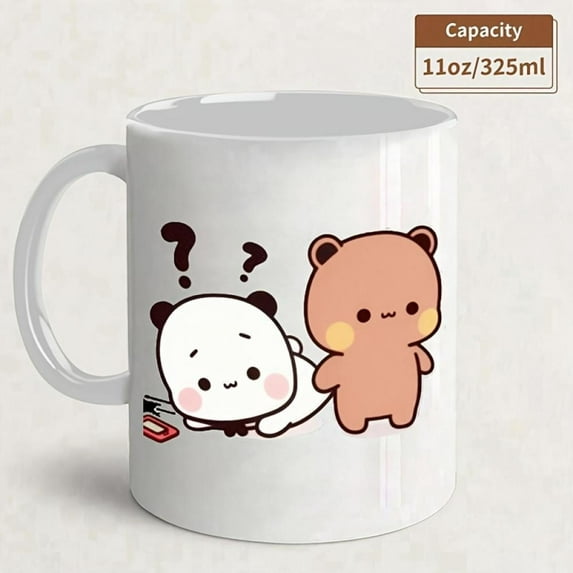 1pc Cute Bear Mug with What S Your Favorite Color Quote Microwave ...