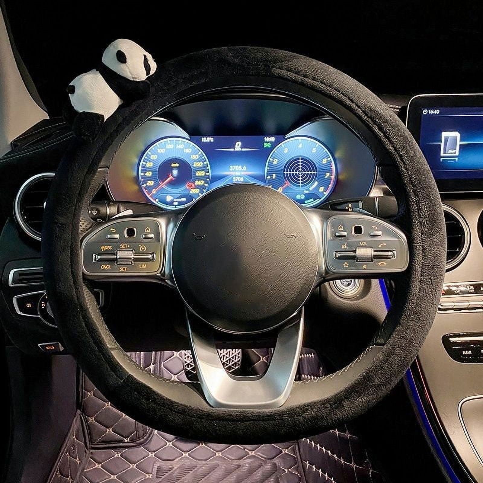 1pc Cute Cartoon Panda Car Gear Shift Cover Soft Plush Auto Shifter ...