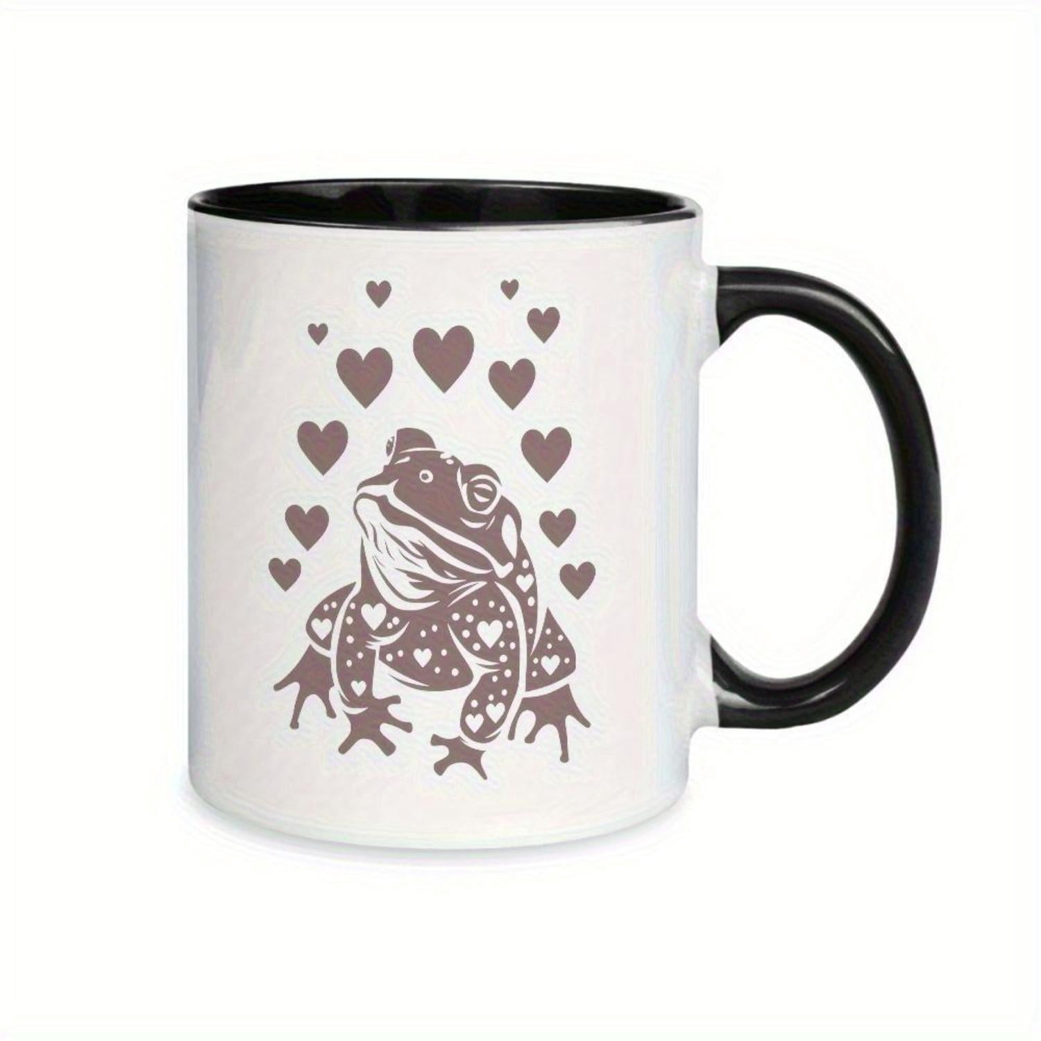 1pc Cute Frog Coffee Mug Right Left Handle Ambidextrous Design Heat ...