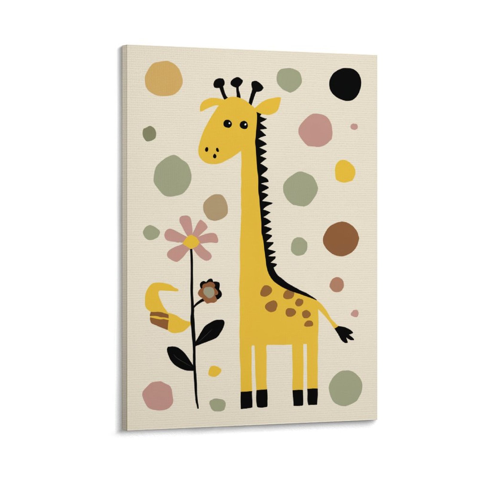 1pc Cute Giraffe Design for Baby Bedroom 3 Pictures Print Wall Art With ...