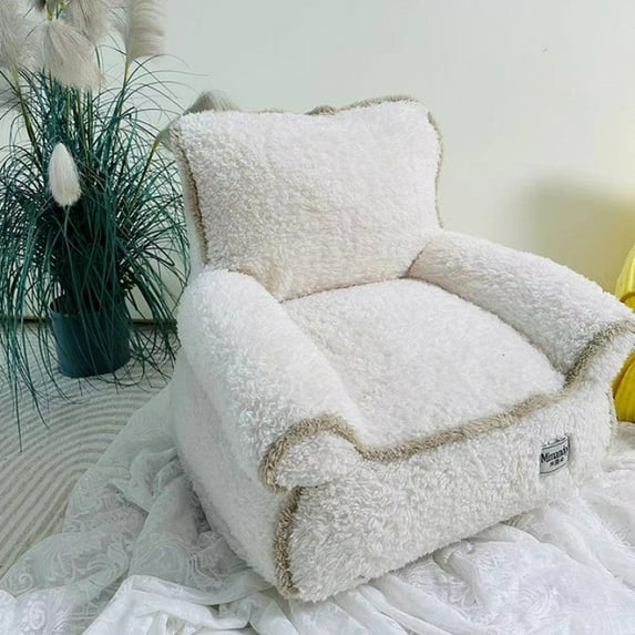 1pc Cute Lace Pet Sofa Bed with Plush Cushion & Non-Slip Bottom ...