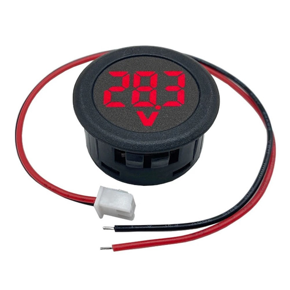 1pc DC 4-100V LED Digital Voltmeter Round 2-wire Voltmeter Digital ...