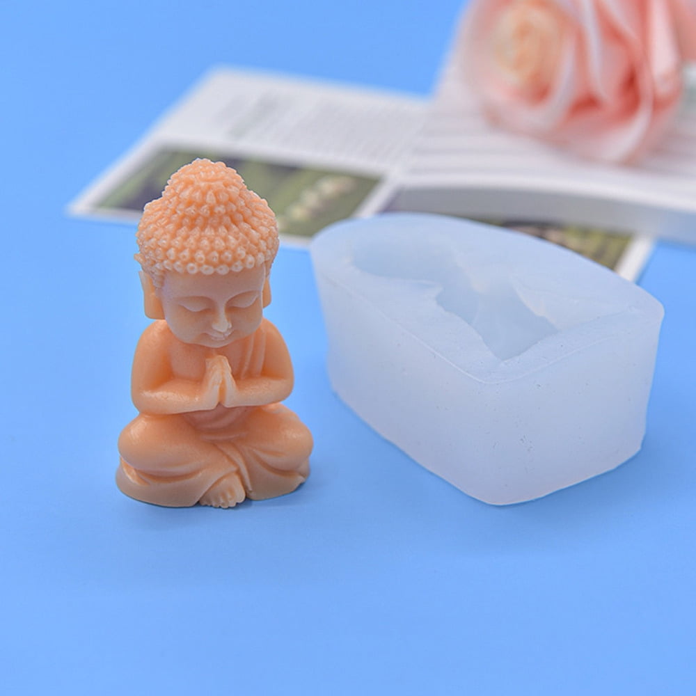 1pc DIY Buddha Figurine Display Statue Silicone Molds Portrait ...