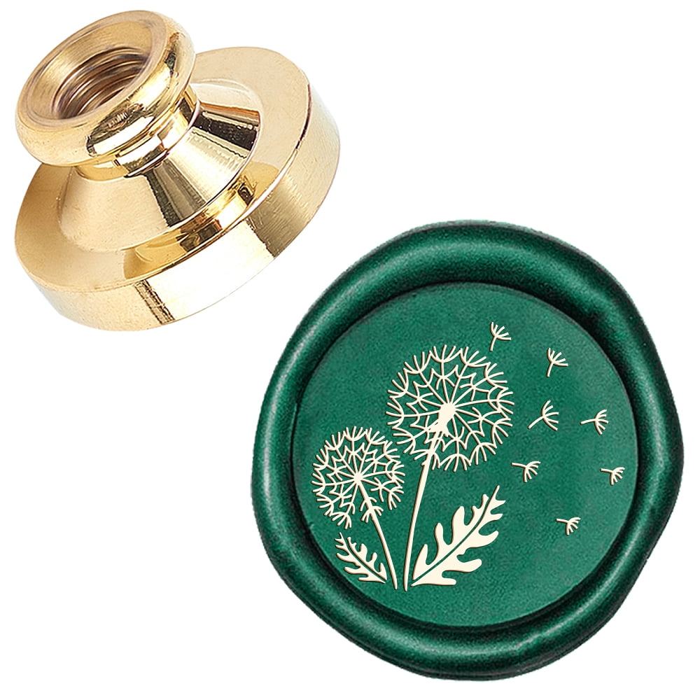 1pc DIY Scrapbook Brass Wax Seal Stamp Floral Pattern 25mm - Walmart.com