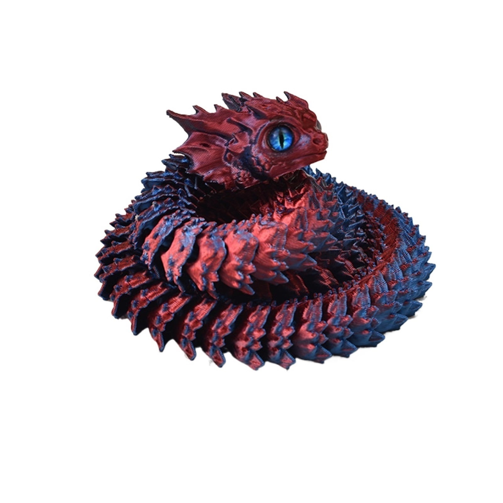 1pc Dazzling Light Blue And Red Size: 65*5*5cm 3D Printed Snake Animal ...