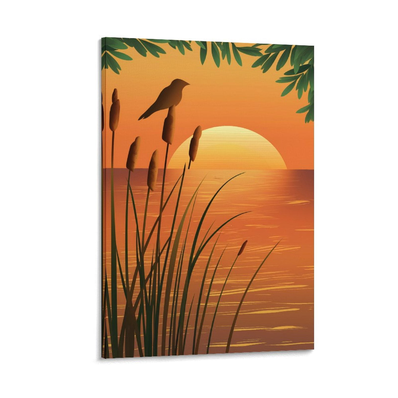 1pc Decoration Suspensibility Bird on Reed 3 Pictures Print Wall Art ...