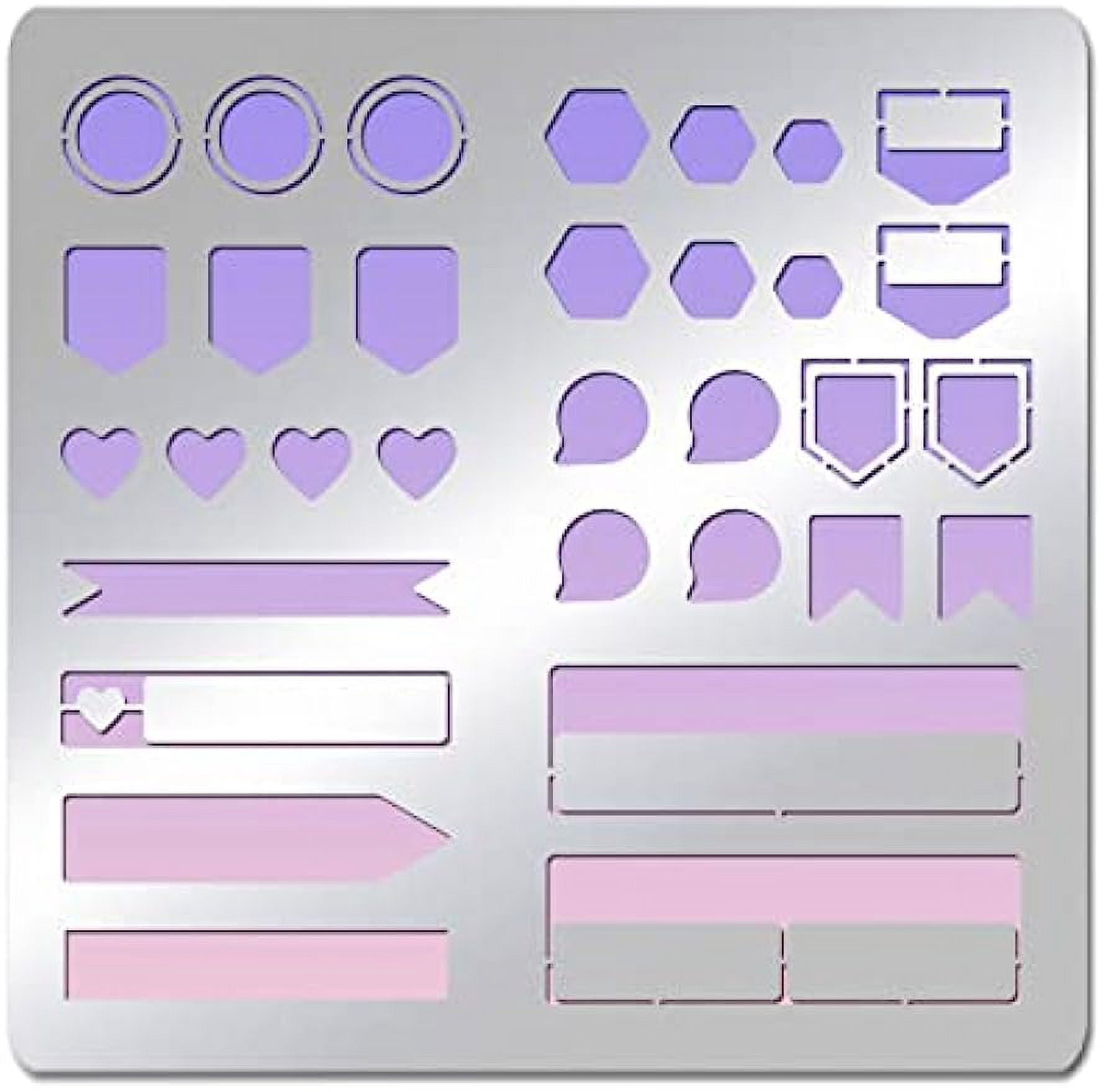 1pc Diary Elements Stainless Steel Stencils Template Hearts Geometric ...